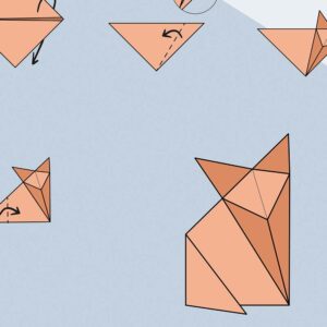 Affiche origami renard