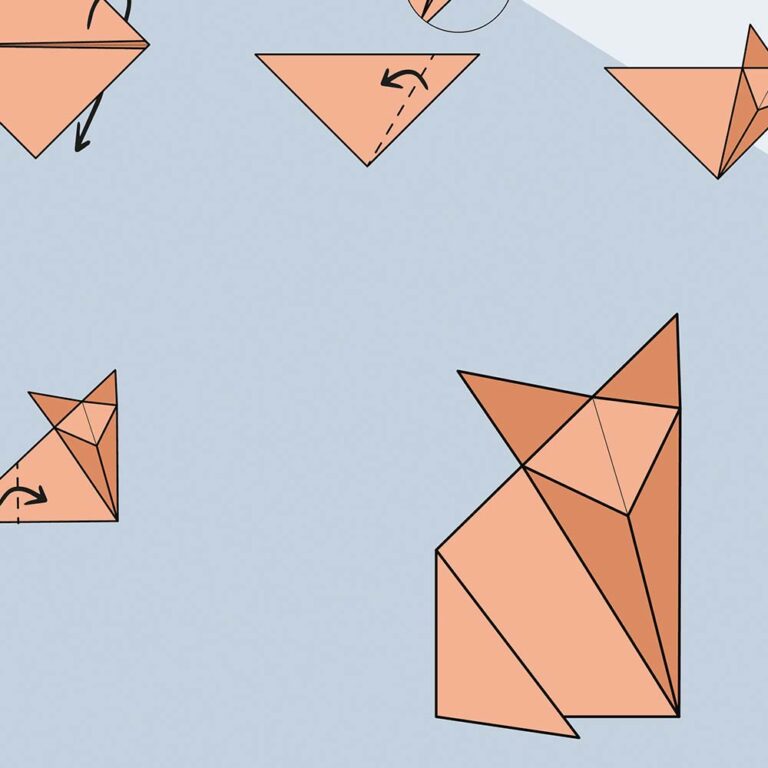 Affiche origami renard